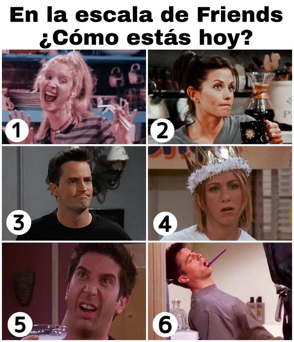 Escala de cómo te sientes de Friends | profe.social
