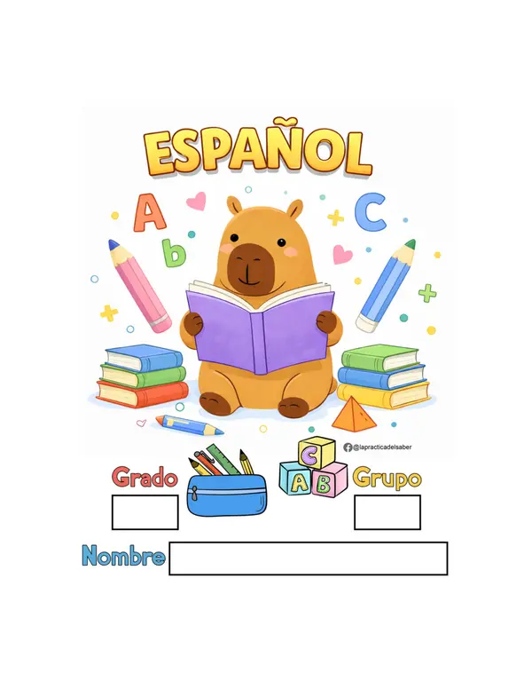 Portadas para Cuadernos con motivo de Capibaras | profe.social