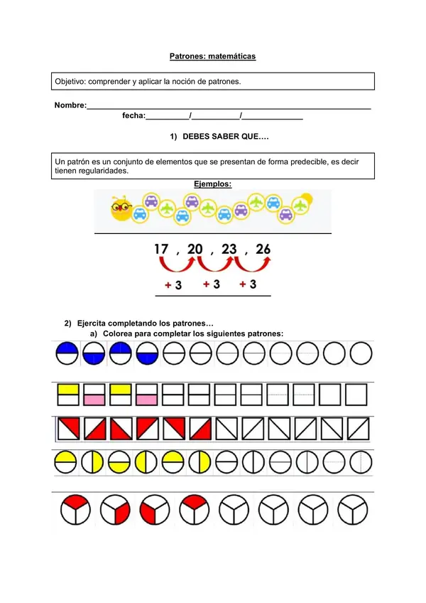 Tipos De Patrones En Matemáticas