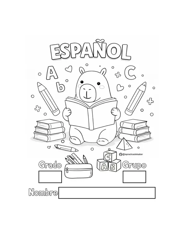 Portadas para Cuadernos con motivo de Capibaras | profe.social