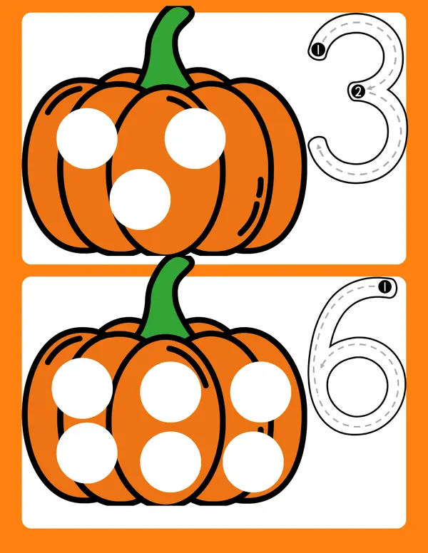 Tarjetas de conteo de Halloween | profe.social