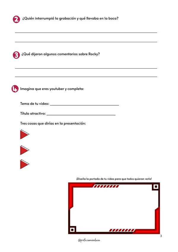 Cuadernillo fluidez lectora y comprensión | profe.social