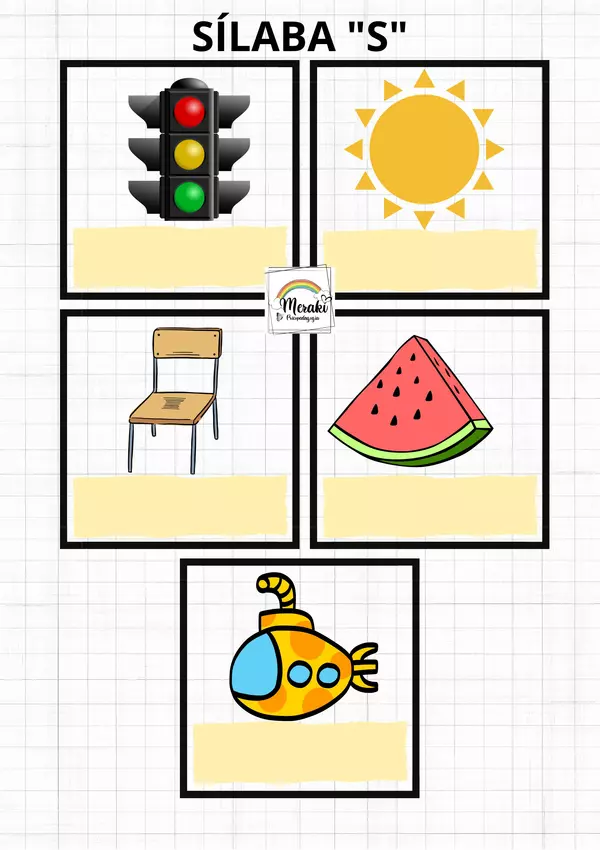 Identifica la sílaba inicial - Letra "S" - MERAKIPSP | profe.social