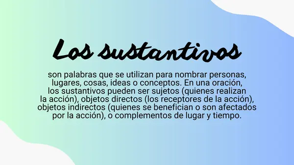 PPT Los sustantivos | profe.social