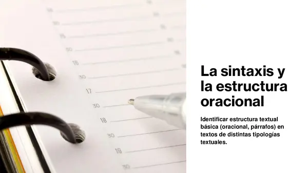 Sintaxis oracional | profe.social