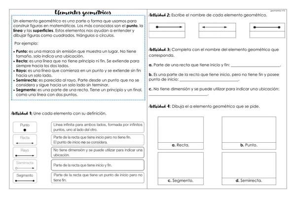 ELEMENTOS GEOMETRICOS | profe.social