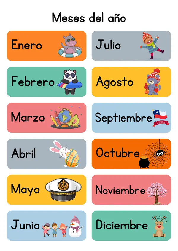 Meses del año | profe.social