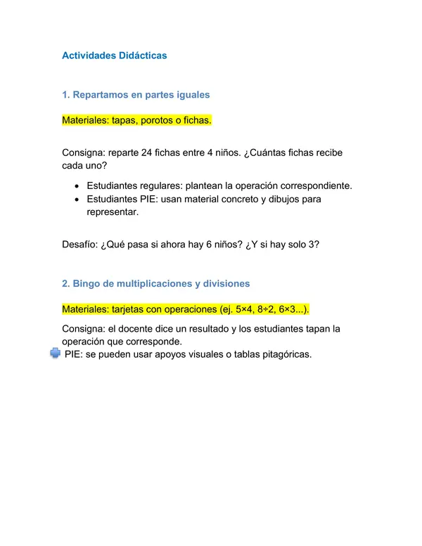 Guía 3ro básico Unidad 4 | profe.social