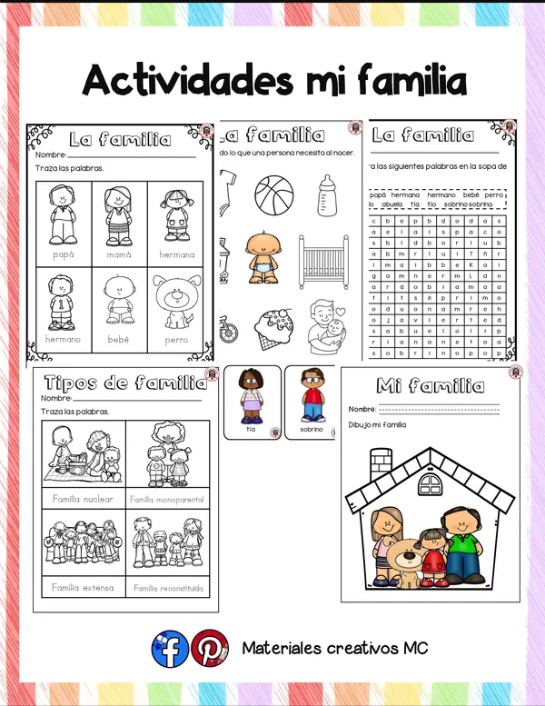 ACTIVIDADES MI FAMILIA | profe.social