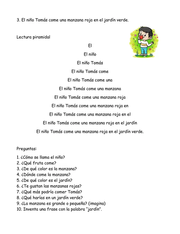 Set de 10 Lecturas Piramidales con Preguntas de Comprensión | profe.social