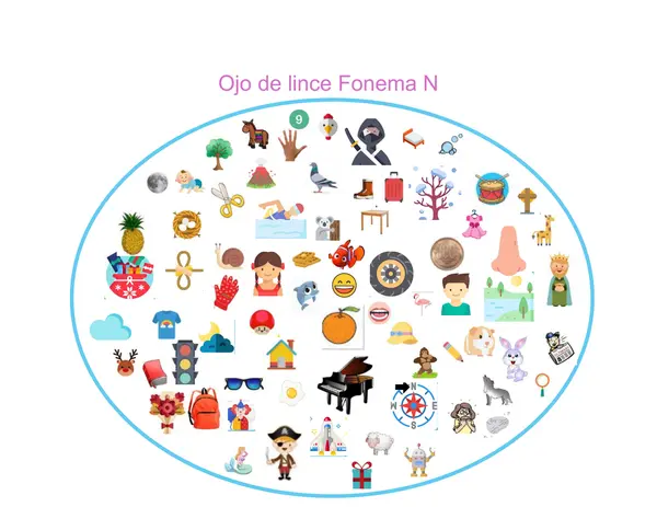 Ojo de lince fonema N | profe.social