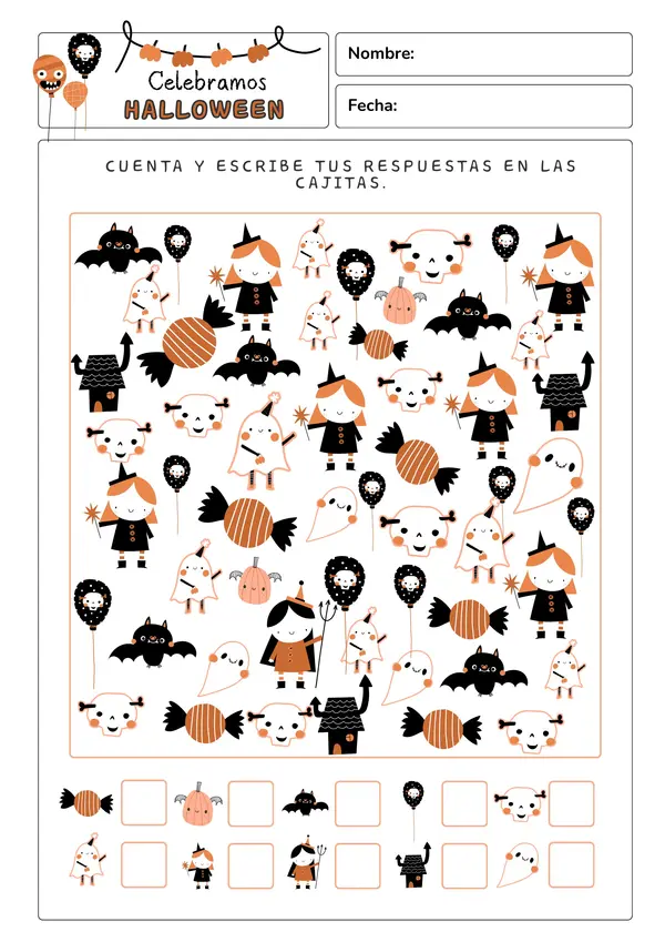 Actividad de Halloween matemáticas | profe.social
