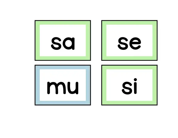 Tarjetas de Sílabas Directas | profe.social