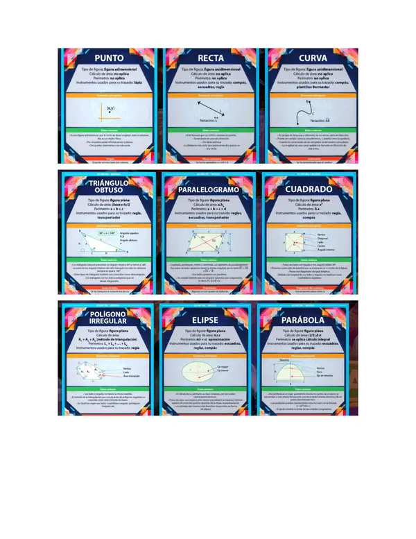 Pack tarjetas de geometria, 30 descripciones detalladas en drive ...