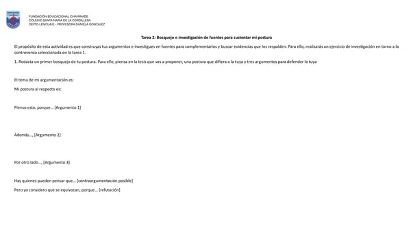 Pauta para escritura ensayo argumentativo | profe.social