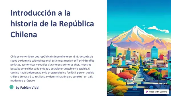 Introducción a la historia de la república Chilena | profe.social