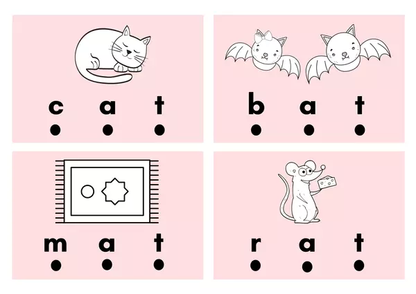 Flashcards: “at” Word Family. | profe.social