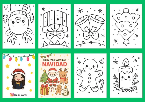 Mini libro para colorear "Navidad" | profe.social