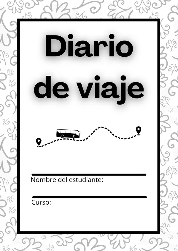 Diario de viaje pedagógico (formato imprimible) | profe.social