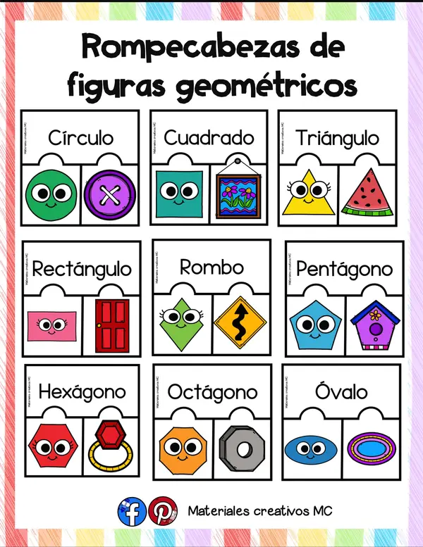 Rompecabezas de figuras geométricas | profe.social