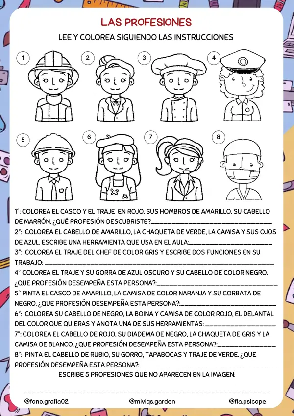 Comprensión Lectora 2: PROFESIONES (30 actividades) | profe.social