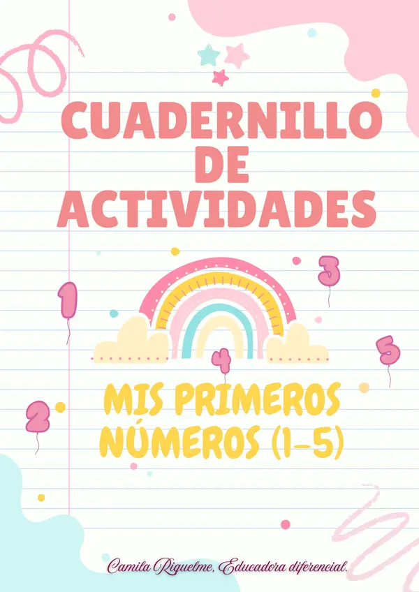 Cuadernillo Números 1 al 5 | profe.social