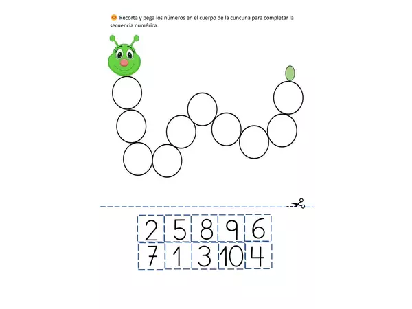 Colorea, recorta y pega los números hasta el 10 | profe.social