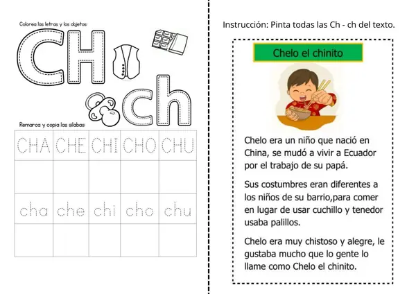 Uso de la Ch - Dígrafo Ch | profe.social