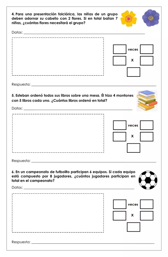 Guía de trabajo - Multiplicación resolución de problemas - 2° básico ...