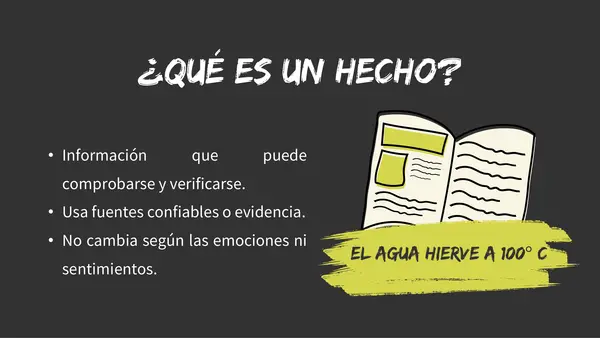 Hecho y opinión | profe.social