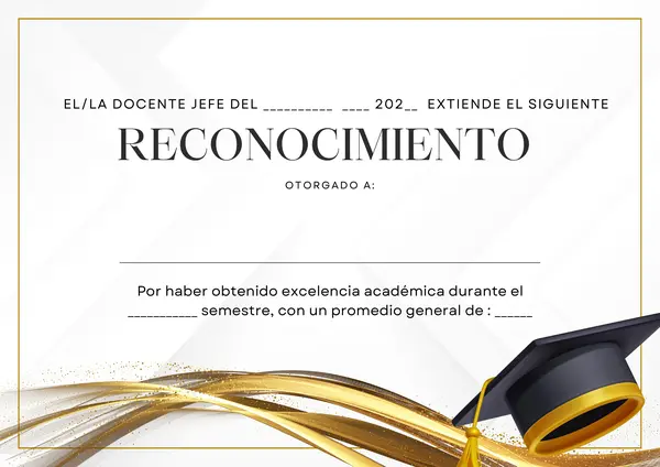 Diploma de reconocimiento académico | profe.social