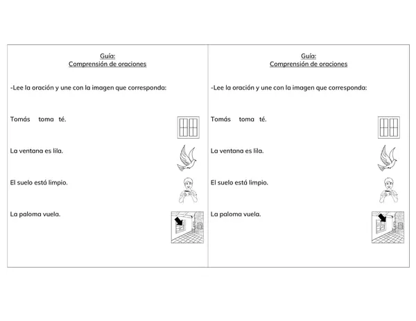 Comprensión de oraciones | profe.social