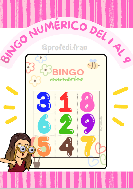 Nuevo recurso: Bingo de números (del 1 al 9) | profe.social