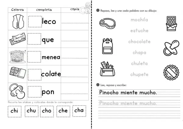 Uso de la Ch - Dígrafo Ch | profe.social