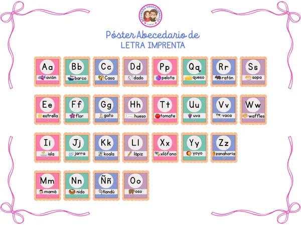 Abecedario letra imprenta | profe.social