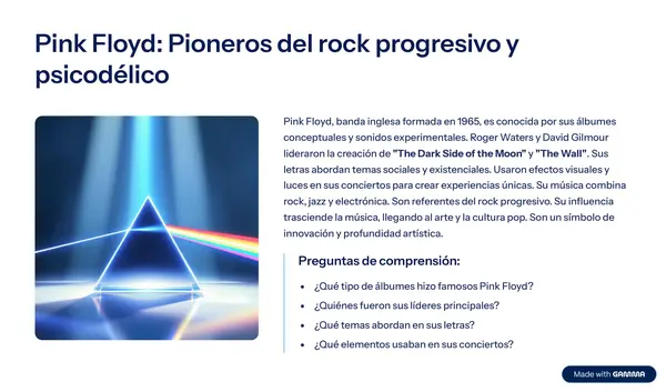 Fomenta la comprensión lectora con este PDF de artistas y bandas ...