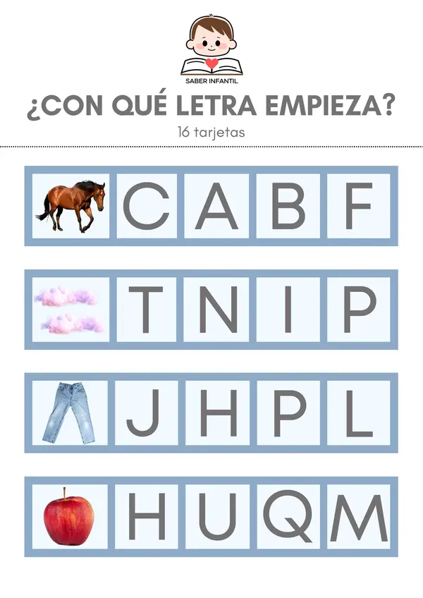 ¿CON QUÉ LETRA EMPIEZA? | profe.social