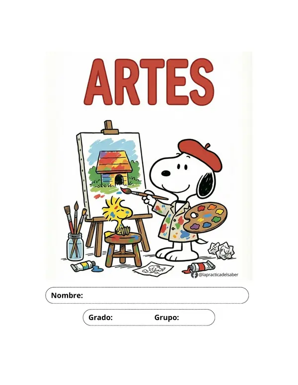 Portadas para Cuadernos Escolares (Snoopy) | profe.social