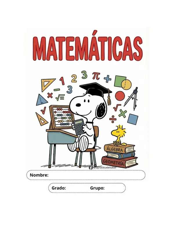 Portadas para Cuadernos Escolares (Snoopy) | profe.social