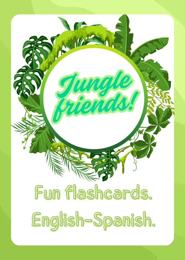 Jungle friends-Tarjetas-flashcards imprimibles. Inglés-Español. | profe ...