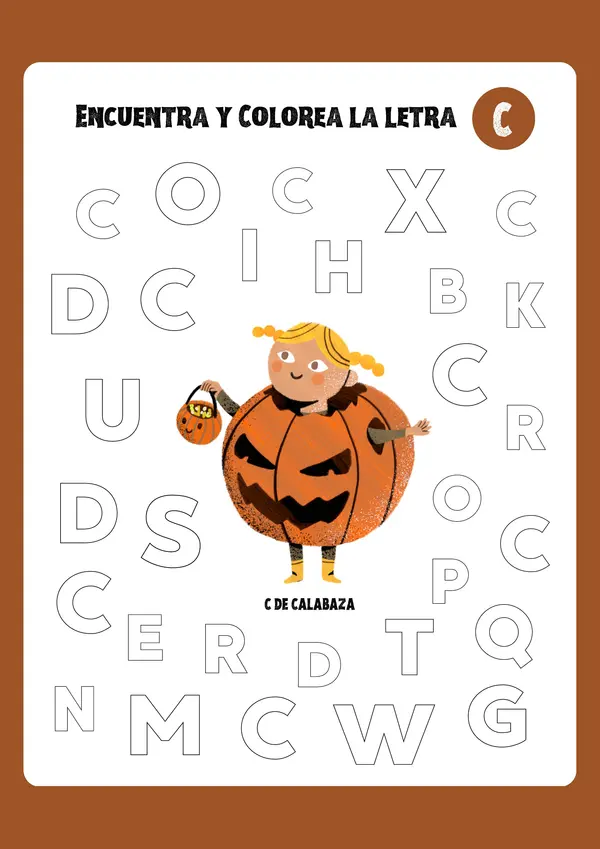 Colorea letras temática Halloween | profe.social
