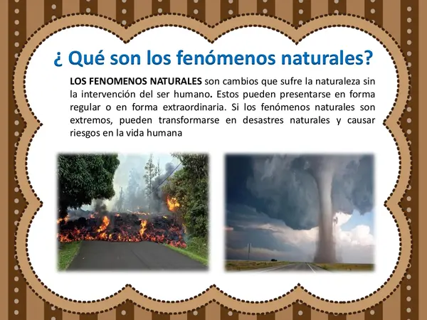 Fenómenos naturales 2 | profe.social