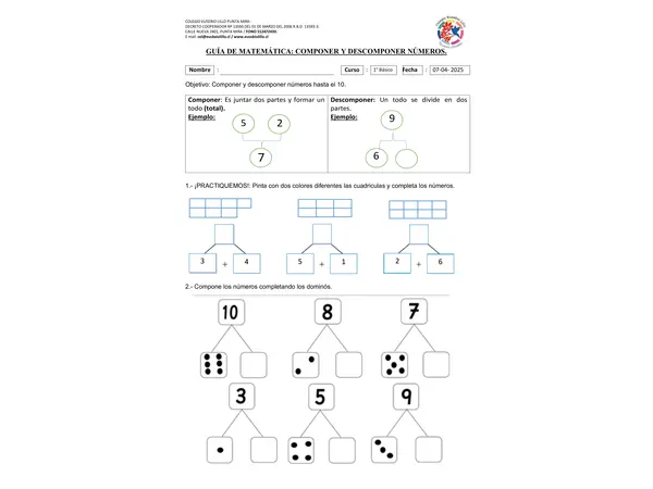 Guía de matemáticas figuras 2D" | profe.social