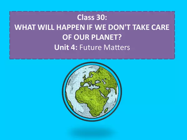 Zero Conditional - Our planet | profe.social