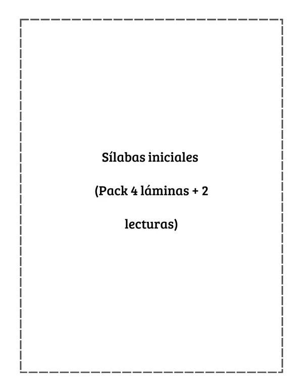 2º básico | Sílabas iniciales y conciencia fonológica (4 láminas + 2 ...