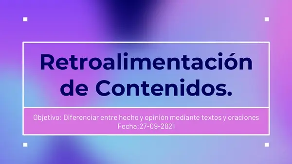 Hecho y opinión | profe.social