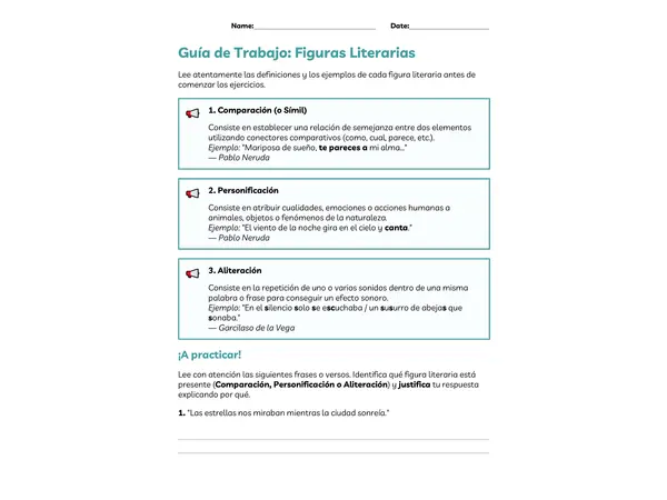 Guía de repaso "Quique Hache detective" | profe.social