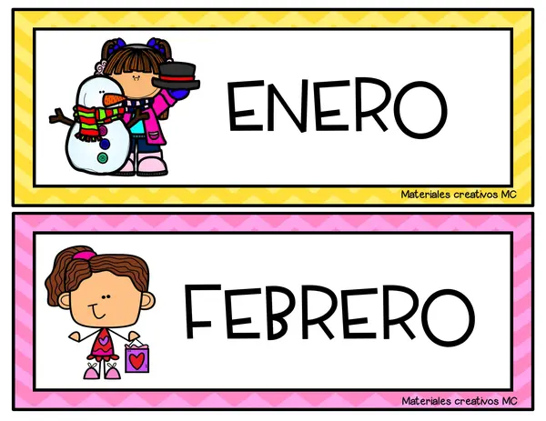 CARTEL DE LOS MESES DEL AÑO | profe.social