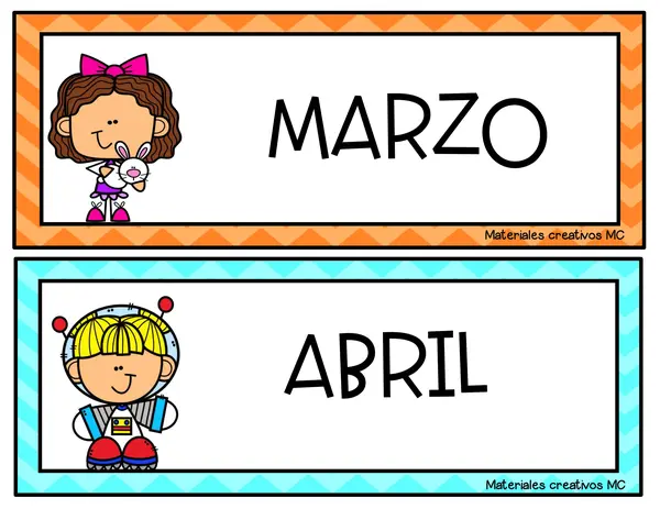 CARTEL DE LOS MESES DEL AÑO | profe.social