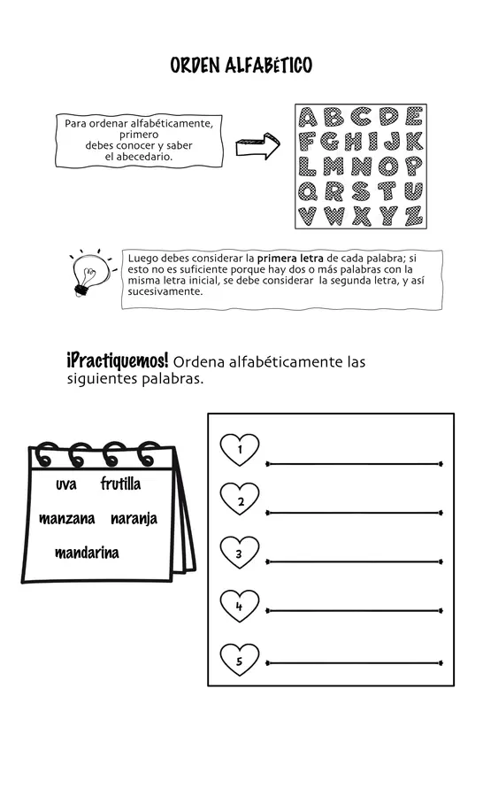Orden alfabético | profe.social